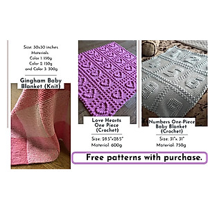 Cotton to The Core Knit & Crochet Yarn, Soft for Babies, (Free Patterns), 6 skeins, 852 yards/300 Grams, Light Worsted Gauge 3, Machine Wash (Mocha Brown)