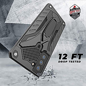 Kitoo Designed for Samsung Galaxy S21 Plus Case with Kickstand 5G, Military Grade 12ft. Drop Tested - Black