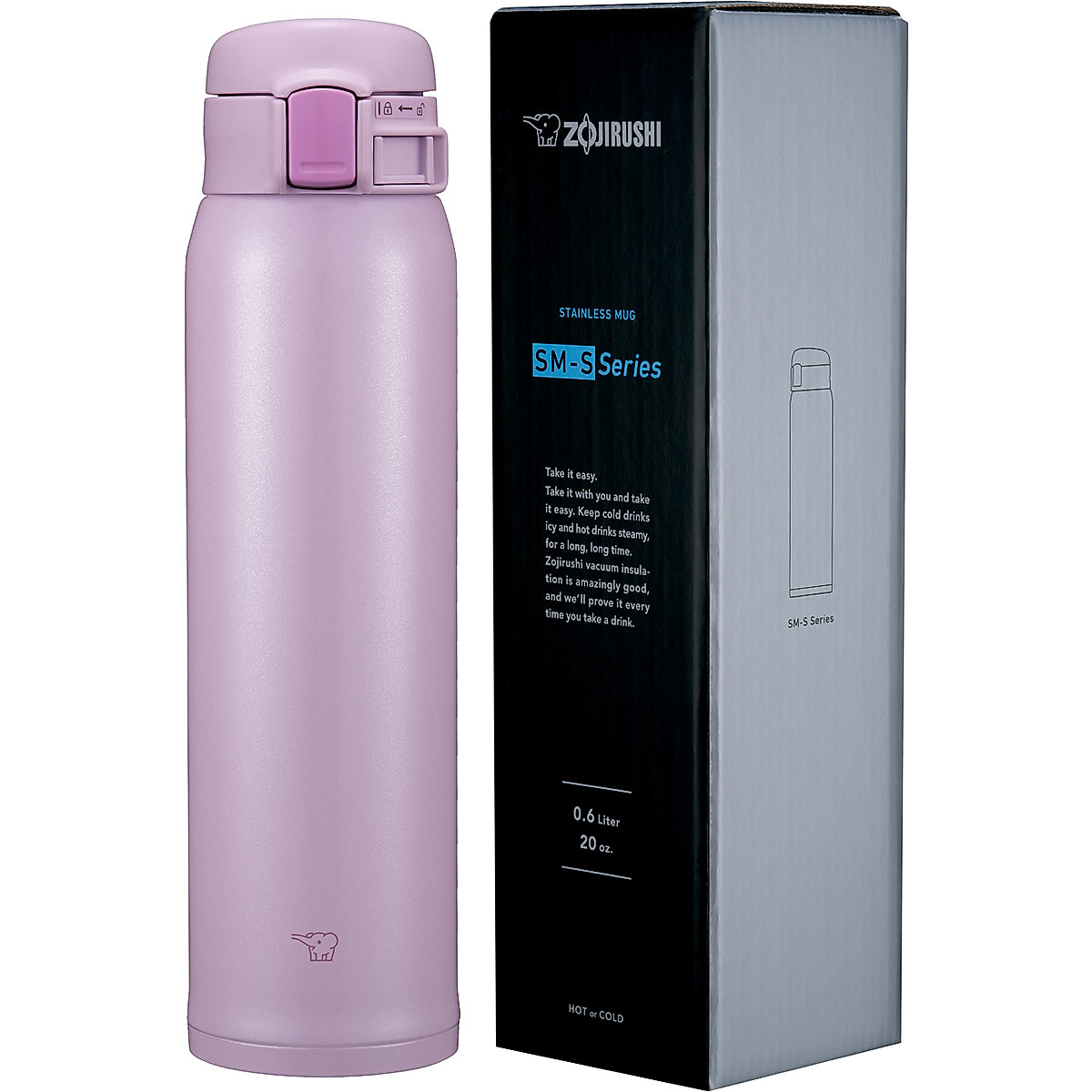 Zojirushi SM-SR60EVP Stainless Mug, 20-Ounce, Purple