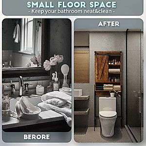 Homajor Over The Toilet Storage Cabinet,Over Toilet Bathroom Organizer,Above Toilet Storage Cabinet,Bathroom Storage Cabinet Over Toilet,with Adjustable Shelf,Sliding Door(White)