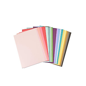 Sizzix, 80 Pack, Surfacez-Cardstock, 8 1/4" x 11 3/4", 20 Assorted Colors, 80 Sheets, 663007, 29.7 x 20 x 2.29cm, Bold
