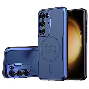 Galaxy S23 5G Case,Designed for Samsung S 23 23S Phone Cases with Camera Lens Protector,Built-in Camera Ring Stand Kickstand,Grade Heavy Duty Shockproof Cover for 23S Women Men 6.1”in Blue