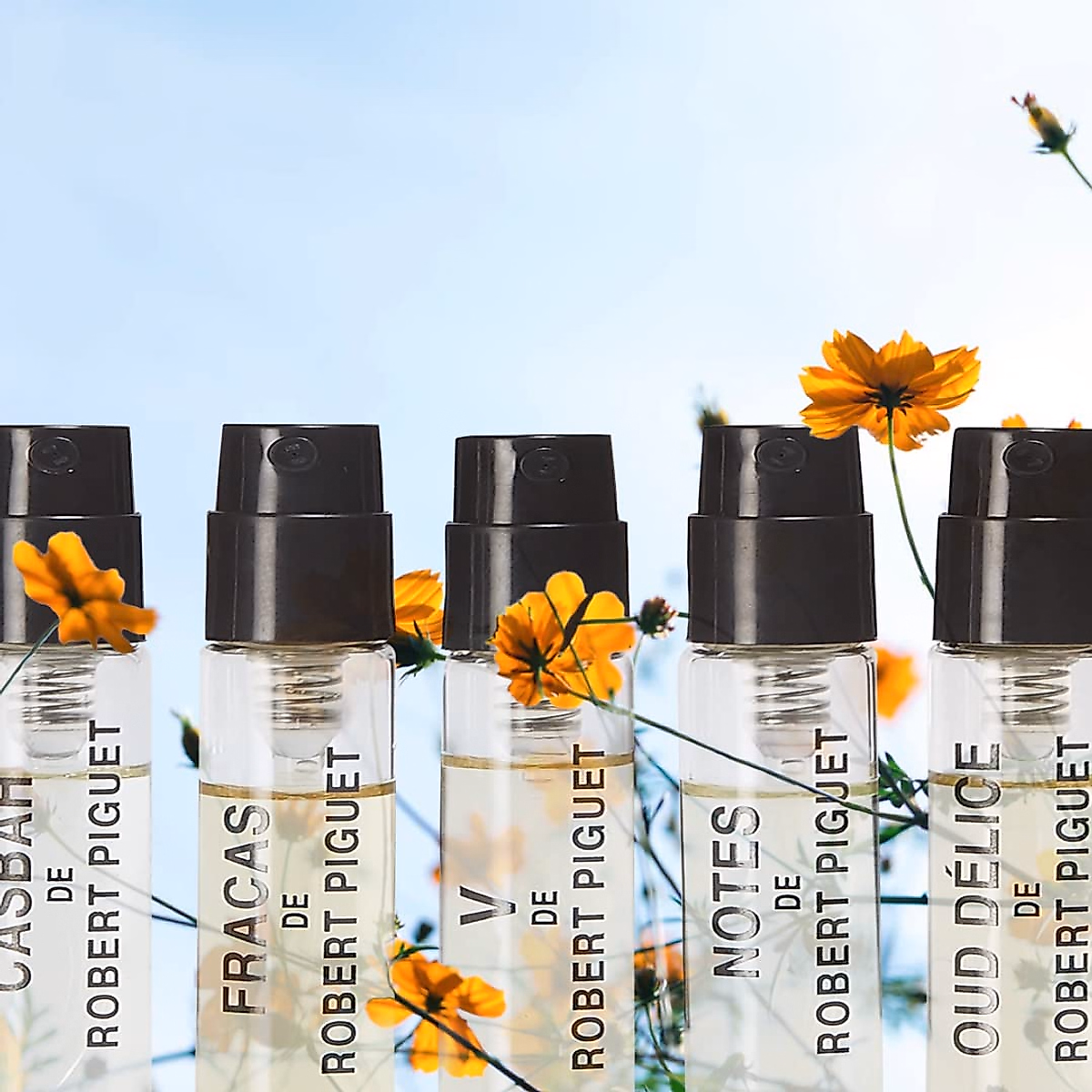 Robert Piguet L'Expérience Piguet Discovery Set | Includes Fracas, Casbah, V, Oud Délice and Notes, 0.08 Fl Oz