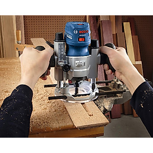 Bosch GKF125CEPK Colt 1.25 HP (Max) Variable-Speed Palm Router Combination Kit , Blue, 5.8 x 11 x 10.5 inches