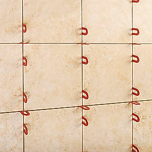 Brutus 99801BR, 1/8-Inch, Pail of 150 Horseshoe Shim Tile Spacers, Red, Count