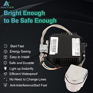 AINTIER Xenon Headlight Ballast with Ignitor, Replaces 28474-8991B,28474-8992A, Control Unit Assembly Module, Fits For Infiniti,For Mazda,For Nissan (D2S/D2R)