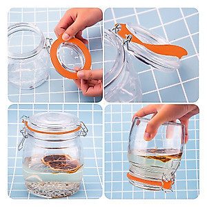 KINBOM 6pcs Silicone Replacement Gasket Seals, Mason Jar Rubber Seals Sealing Ring Silicone Gaskets for Storage Jars Glass Sealed Cans (3.7inch Outer Diameter, 2.7inch Inner Diameter)