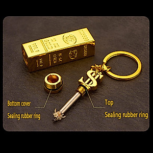 Permanent Flint Keychain,10000 Times Reusable Keychain Match, Keychain Lighter Waterproof Match,oil lighter, Cool Lighters, EDC Emergency Matchstick Survival（NOT OIL INCLUDED）