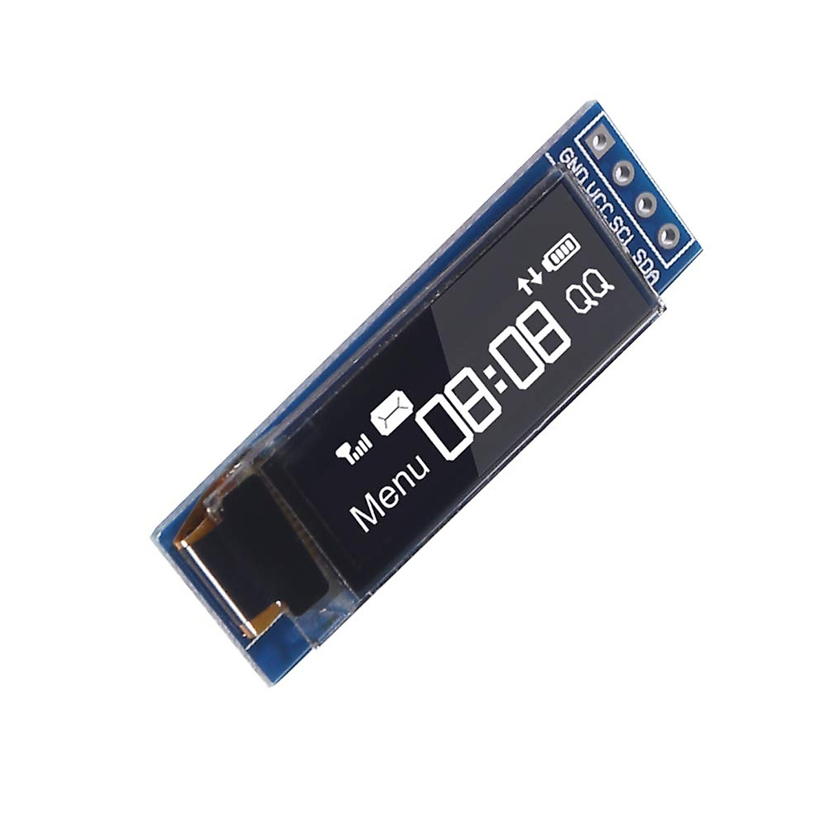 AITRIP 4pcs I2C OLED Display Module 0.91 Inch I2C SSD1306 OLED Display Module White I2C OLED Screen Driver DC 3.3V~5V for Arduino (White)