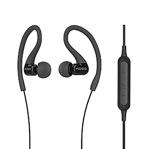 Koss BT232i Wireless Bluetooth Earclips, In-Line Microphone, Volume Control and Touch Remote, Sweat Resistant, Dark Grey and Black