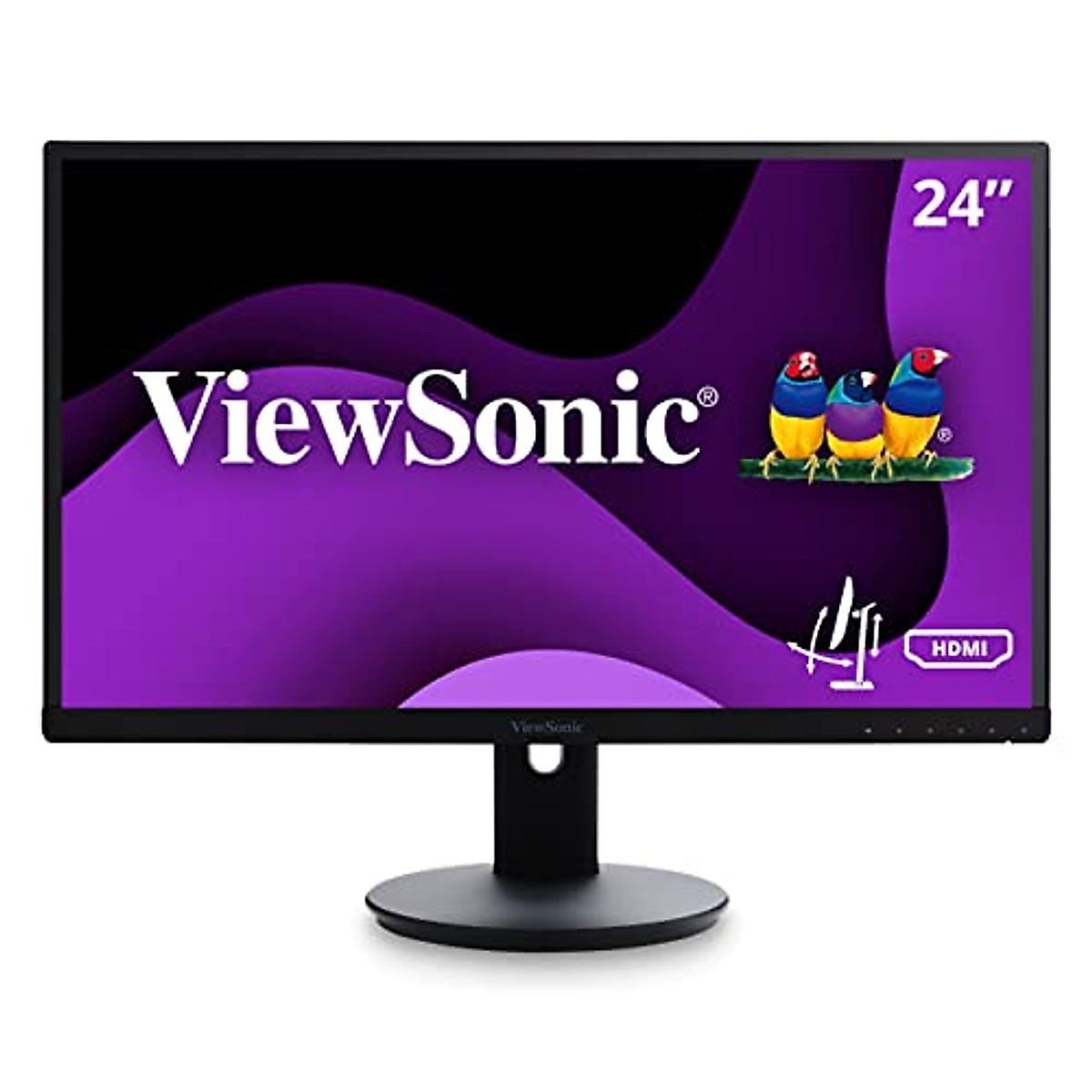 ViewSonic VG2453 24 Inch IPS 1080p Ergonomic Monitor with HDMI and DisplayPort for Home and Office, blue