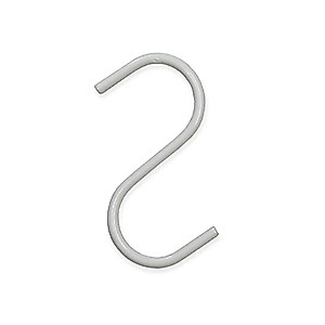 NAHANCO 4" Heavy Duty Steel S-Hook Hanger, White - 12/Carton