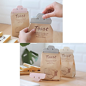 UtySty 8 Pack Chip Clips Chip Bag Clip with Wide 4 inch Seal Grip Food Bag Clamps Food Clips for Snack Bag Bread Bag Coffee Bags Cereal Bags Rice Bag Kitchen Storage Fresh-Keeping Organizer