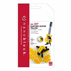 nanoblock - Instruments - Electric Guitar Yellow, Collection Series Building Kit