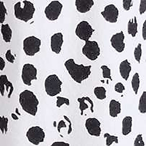 Pine Cone Hill Dalmatian Flannel Black Pajama, Large, White/Black Animal Pattern