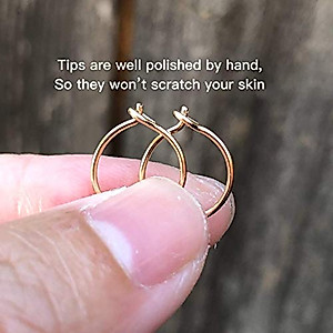 Sterling Silver Small Huggie Hoop Earrings for Women Girls, Hypoallergenic Tiny Thin Silver Hoops