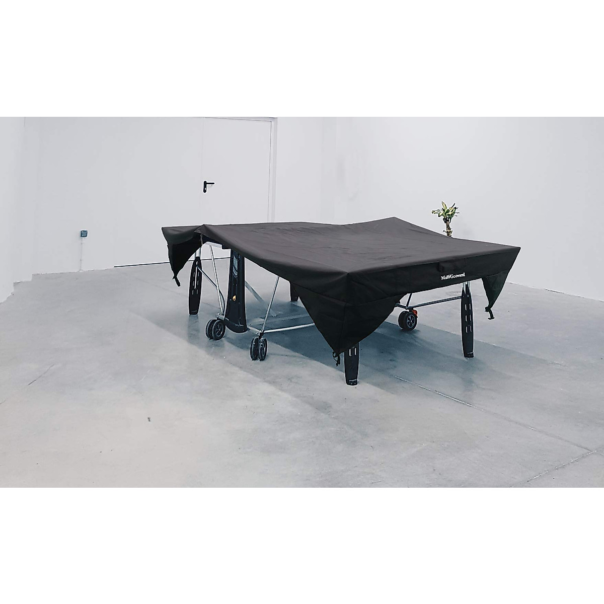 Ping Pong Table Cover - 600D Oxford Cloth Sunscreen dustproof Table Tennis Table Cover, Indoor/Outdoor Application - Black