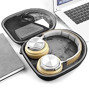 Linkidea Headphones Carrying Case Compatible with B&O Play H2, H6, H8, Sony WH-CH520, MDR-XB950BT, MDR-XB650, MDR-XB900 Case, Protective Hard Shell Travel Bag with Cable, Charger Storage (Black)