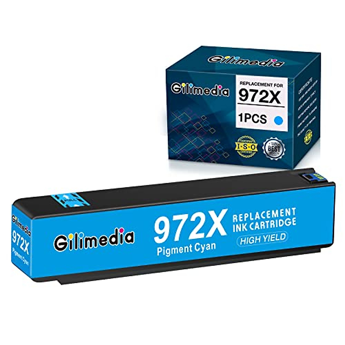 972X Cyan Ink Cartridge (1-Pack) High Yield | Compatible Replacement for HP 972x Work with PageWide Pro MFP 477dw 477dn 552dw 577dw 452dw 577z 452dn Printer
