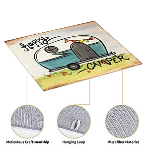 Camping Dish Drying Mat For Kitchen Counter Microfiber Absorbent Dish Collapsible Drying Pad Drainer Rack Protector Mats Dishes Drainer For Kitchen Countertops 16x18inch