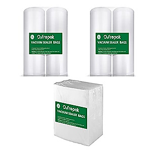 O2frepak Food Vacuum Sealer Bags Rolls with BPA Free,Heavy Duty Vacuum Sealer Storage Bags Rolls for Food Saver,Cut to Size Roll,Great for Sous Vide