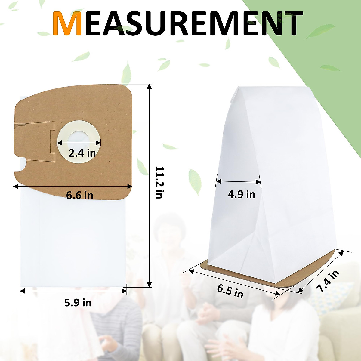 18 Pack Vacuum Bags Replacement for Eureka Mighty Mite 3670 and 3680 Series Canisters, MM Vacuum Bags 60297A, 60295A, 60295B, 60295C, 60296C Style