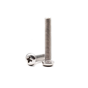 binifiMux 80 Pieces M5 Round Pan Head Phillips Machine Screws and Hex Nuts Assortment Kit, 20mm /25mm /30mm /35/mm /40mm,304 Stainless Steel