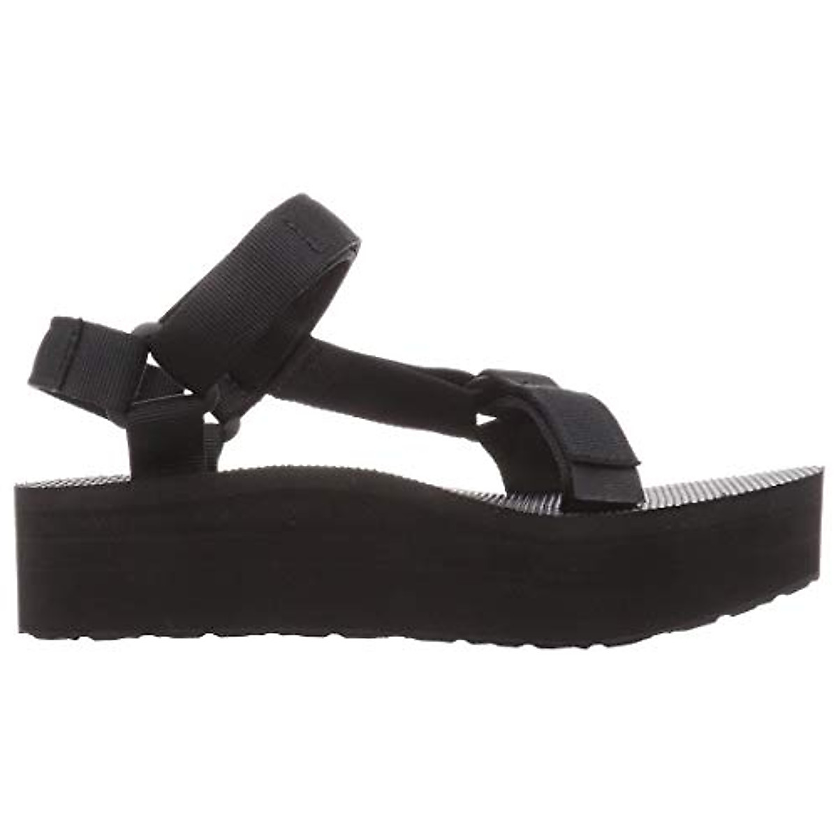 Teva Women's Flatform Universal Platform Sandal, Black, 10 M US