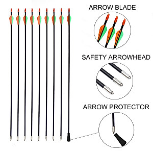AUVIM 45" Bow and Arrow Set for Youth Kids Junior Beginner Bow Gift Outdoor Archery Set 18 Lb for Teen Outdoor Sports