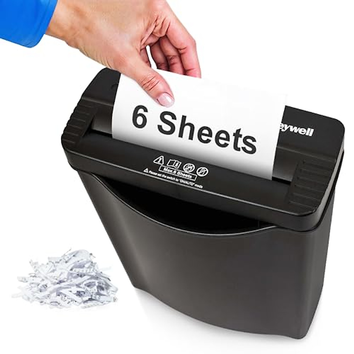 Honeywell Safes & Door Locks 9306F 6 Sheet Strip-Cut Paper Shredder, Black