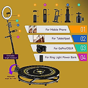360 Photo Booth Machine for Parties 39.4"(100cm) with Flight Case Custom Logo 3-5 People to Stand Software APP Control, FUTOBOOZ 360 Video Camera Booth Selfie Platform Spin 360 Automatic Slow Motion