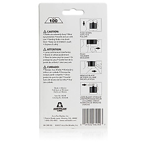 American Safety Razor 66-0240 Heavy-Duty 2-Notch Utility Knife Blades Economy Dispencer with 100 Razer Blades