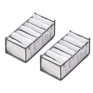 TUNKENCE Wardrobe Clothes Organizer Clothing Storage Drawer Organizer Divider Foldable for Storing T-shirt Pants Jeans, Socks, Underwear, Bras, Ties, Accessories