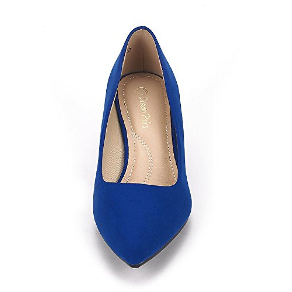 DREAM PAIRS Womens Low Heel D'Orsay Pointed Toe Pump Shoes, Royal Blue - 7 (Moda)