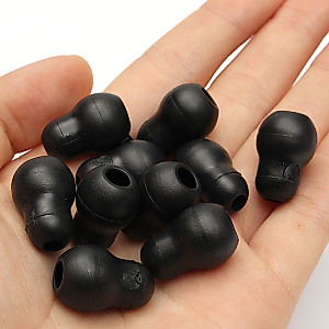 10pcs 2cm Silicone Black Super Soft Earplug Eartips Earpieces For Littmann Stethoscope