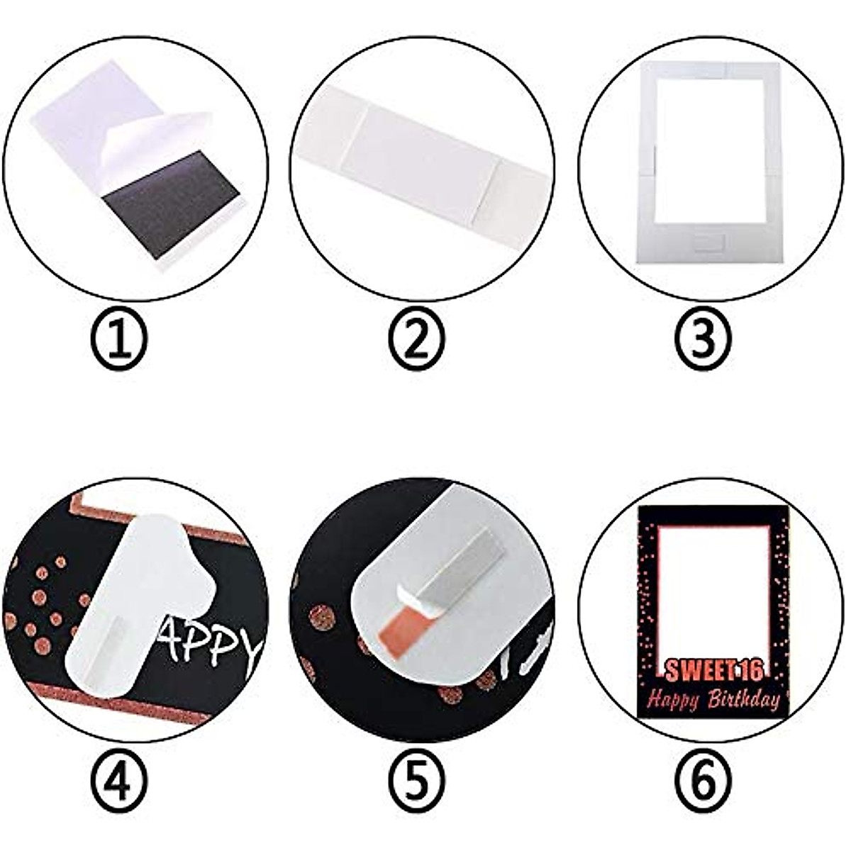 LaVenty Rose Gold 16th Birthday Party Photo Booth Props 16th Birthday Photo Frame Birthday Photo Frame