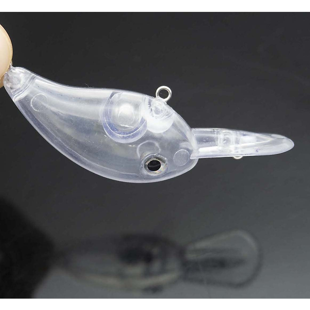 10PCS Unpainted Lure Blanks 4.89g 6.2cm with Free 5mm Eye Crankbait Simulation Blank Body Clear Hard Baits Trout Salmon Minnow Lure Popper Lures Topwater Freshwater 8420