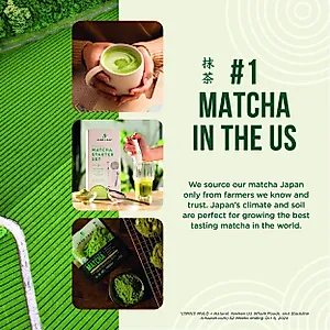 Jade Leaf Organic Matcha Latte Mix - Cafe Style Sweetened Blend - Sweet Matcha Green Tea Powder (5.3 Ounce)