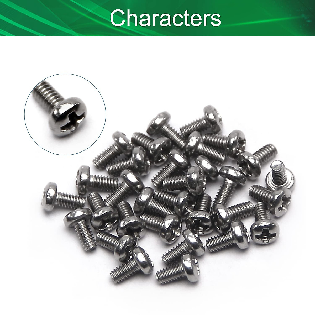 Yinpecly M2-0.4 x 4mm Machine Screws Metric Pan Head Phillips Drive Cross Head Screw 304 Stainless Steel Full Thread Fasteners Bolts Silver Gray 30Pcs Electrical Screws