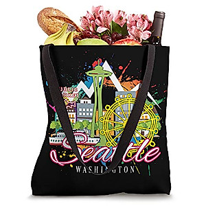 Seattle Washington Skyline Space Needle - Fashion Tote Bag