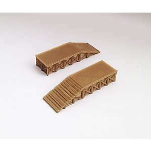 Outland Models Train Railroad Layout Wooden Style Loading Dock x2 N Scale 1:160
