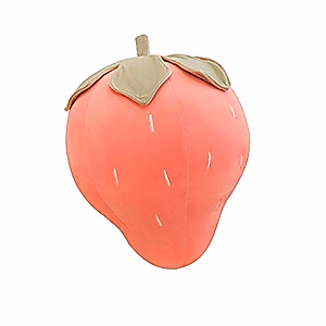 Cute Fruit Stuffed Strawberry Super Soft Girls Pillows，Soft Kawaii Strawberry Shaped Toy-Home Car Decoration Throw Pillow Birthday for Girls, Boys, Friends (9.84 in) (Green)