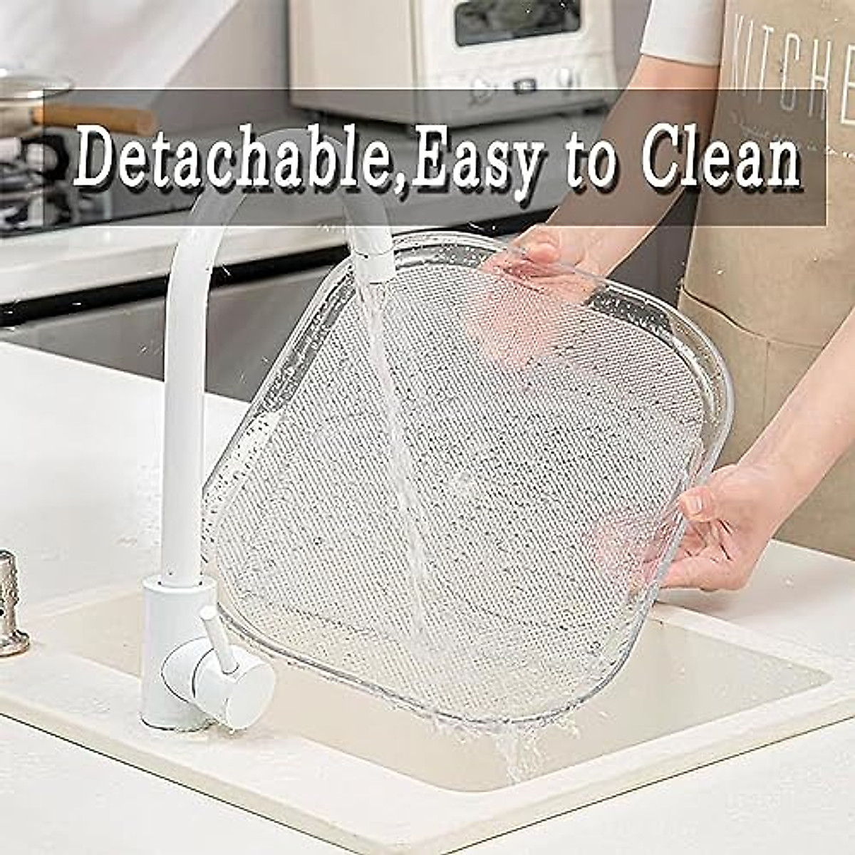 Fridge Turntable Organiser Kitchen Food Storage Tray Transparent Square 360°Rotatable Shelf Space Organizer Tray Countertop Spice Organiser for Cabinet Table Pantry Kitchen Countertop