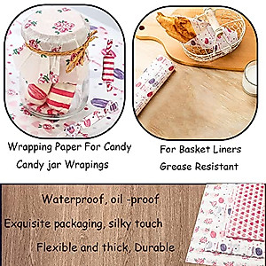 200 Pieces Wax Paper Deli Paper Sheets Sandwich Wrap Parchment Paper Picnic Paper Sheets for Food Basket Liner, Party,Kitchen,Restaurant(9.8inx8.5in)