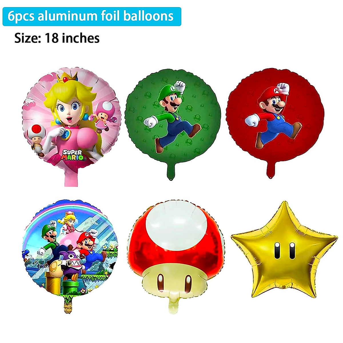 34pcs Balloons for Birthday Party Decorations Birthday Party Supplies Balloons Arch Mario Bros Balloons Party Decor.