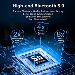 Gaea P47 Wireless Headphones Rechargeable Bluetooth 5.0 Over Ear Headphones Foldable Headset with Built-in Mic Lightweight Headset with Wired Mode for Kids Adults Black