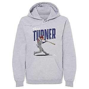 500 LEVEL Trea Turner Hoodie Sweatshirt (Hoodie, Medium, Gray) - Trea Turner Philadelphia Chisel WHT