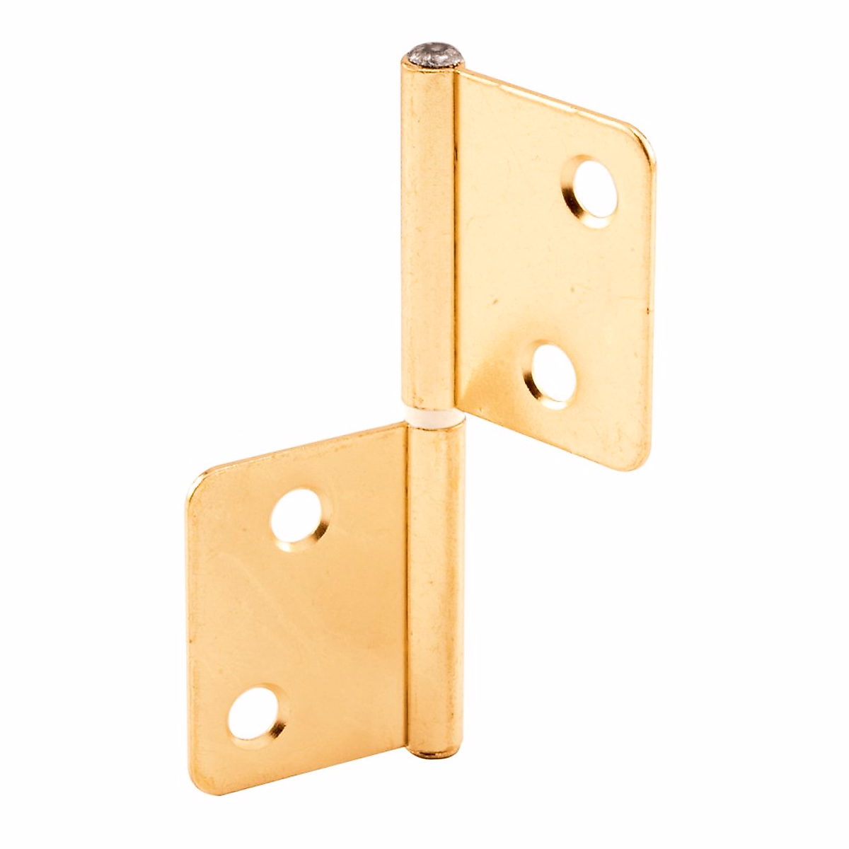 Prime-Line N 7025 Bi-Fold Door Hinges, Non-Mortise Style, Brass Plated (1 Pair)