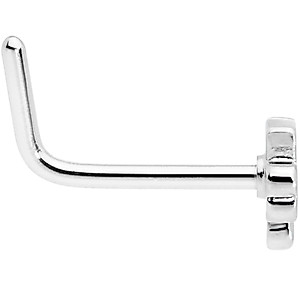 Body Candy Womens 20G Stainless Steel L Shaped Nose Ring Shamrock Nose Stud Body Piercing Jewelry 1/4"