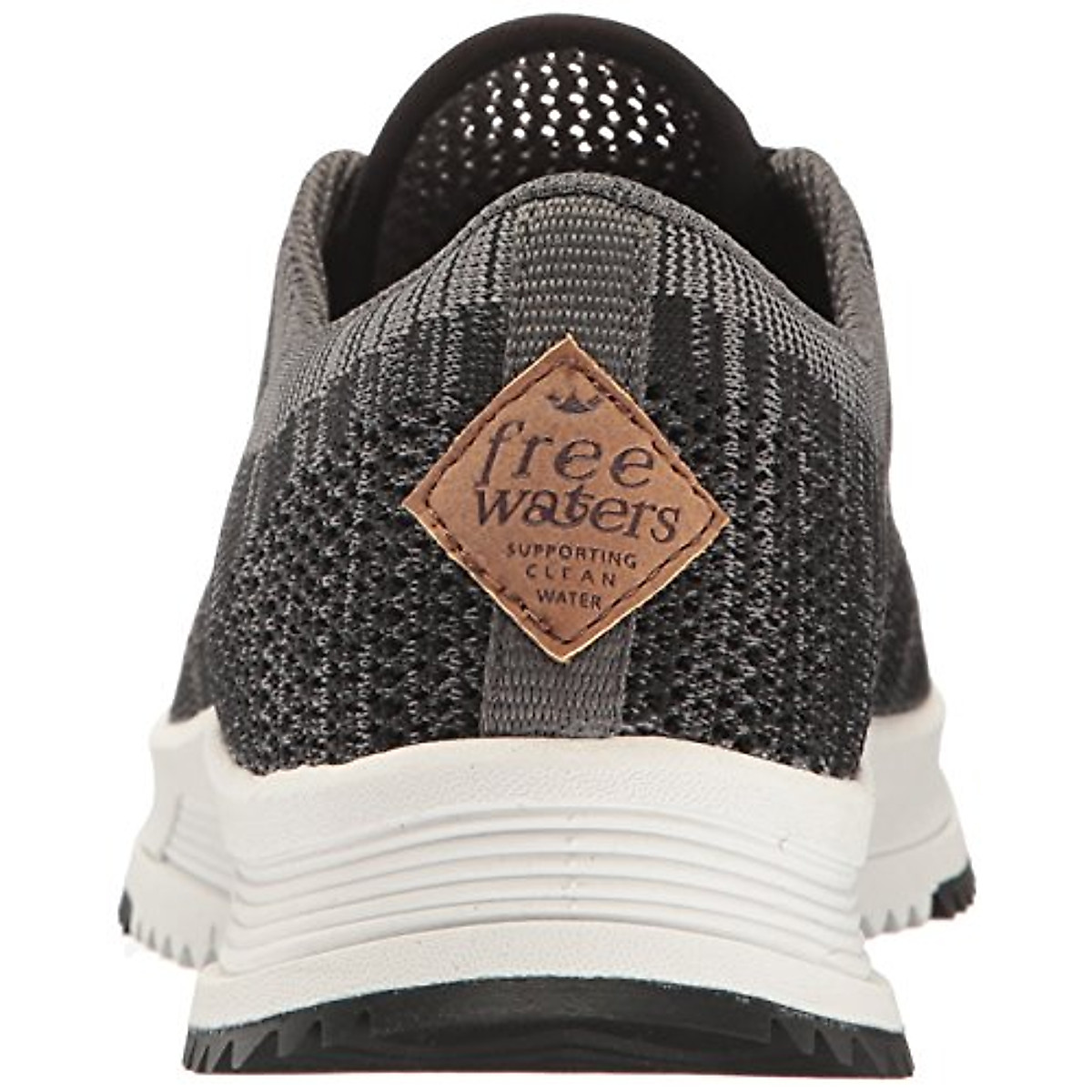 Freewaters Women's Sky Trainer Knit Lace-Up Shoe, Black/Grey, 7 M US